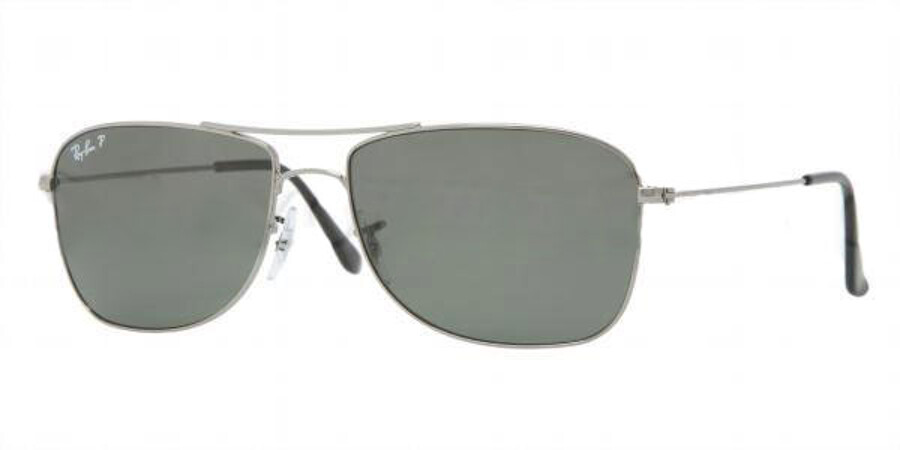 Ray-Ban RB3477 Highstreet Polarized 004/58 Rectangle Grey Sunglasses ...