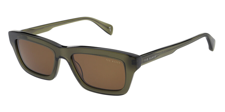 Ted Baker TB1764 Arthur 537 Rectangle Transparent Glossy Khaki Green ...