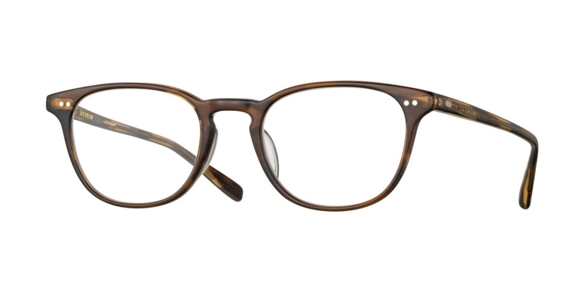 Eyevan Valle-E OLB Oval Shiny Olive Green Bamboo Brown Horn Eyeglasses ...