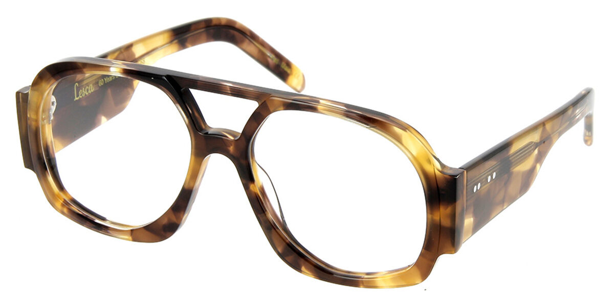Lesca TUPAC LTD17 Pilot Brown Marble Eyeglasses | SmartBuyGlasses UK